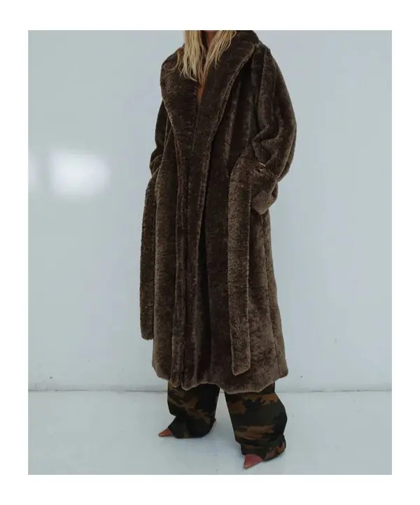 DARKPARK Madison Belted Faux Fur Coat