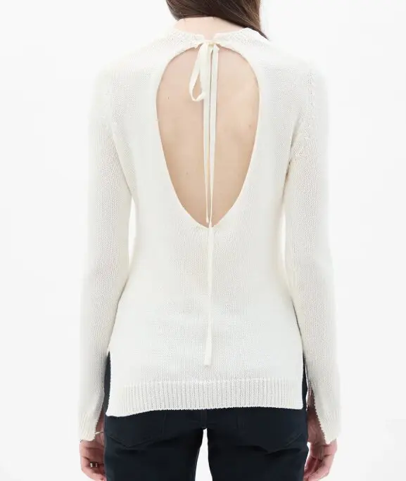 ANN DEMEULEMEESTER Open-back Ribbed Sweater