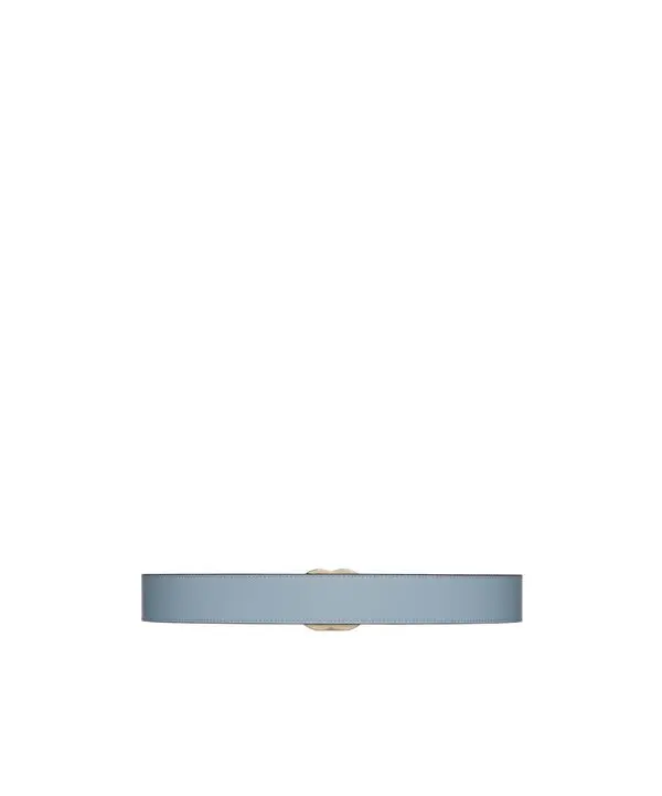 Gucci Double G Reversible Leather Belt - Light Blue