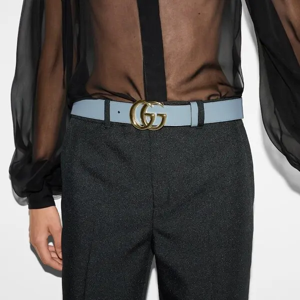 Gucci Double G Reversible Leather Belt