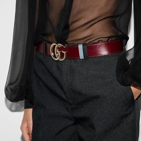 Gucci Double G Reversible Leather Belt