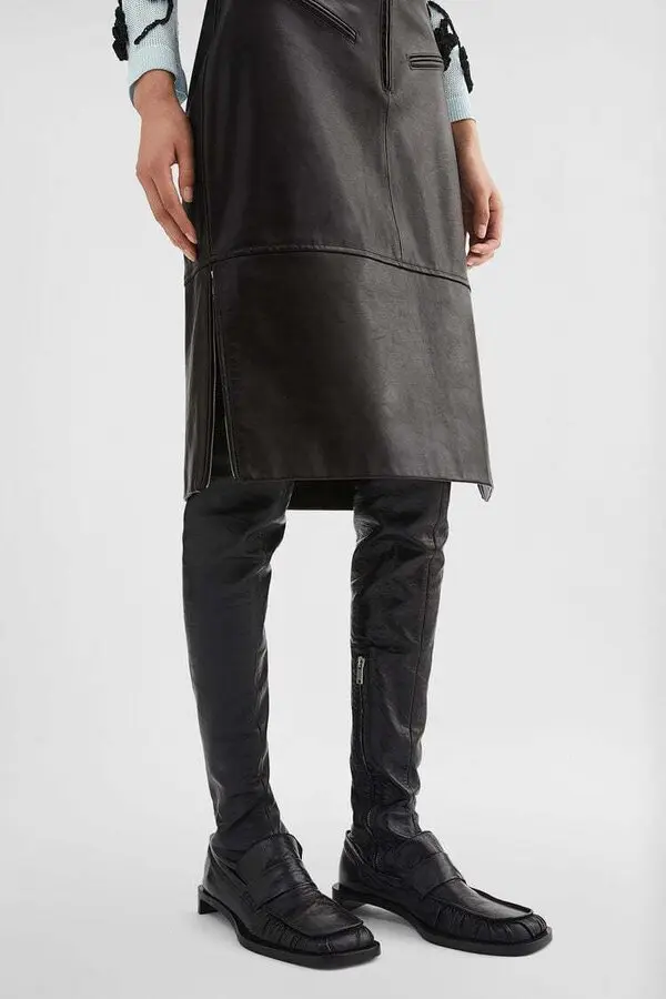 JIL SANDER Over-the-knee Stretch Nappa Leather Boots