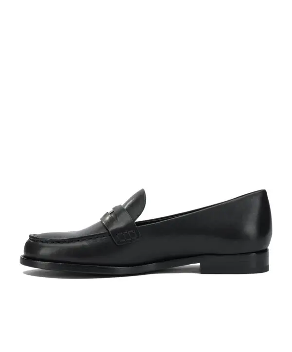 Tory Burch Round Toe Loafers - Black