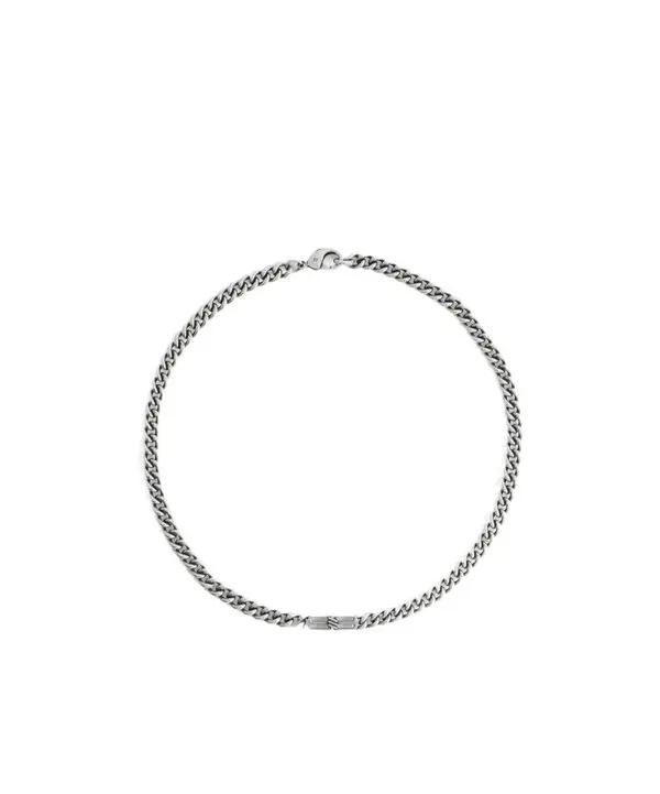 Balenciaga Bb Icon Chain Necklace - Vintage Silver