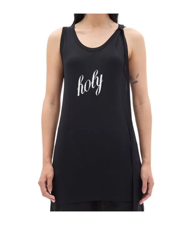 ANN DEMEULEMEESTER Seva Holy Print Tank Top - Black