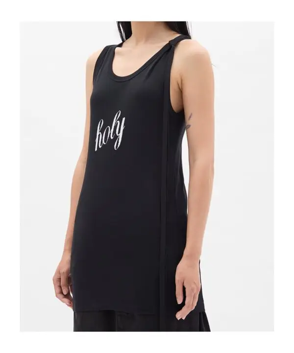 ANN DEMEULEMEESTER Seva Holy Print Tank Top - Black