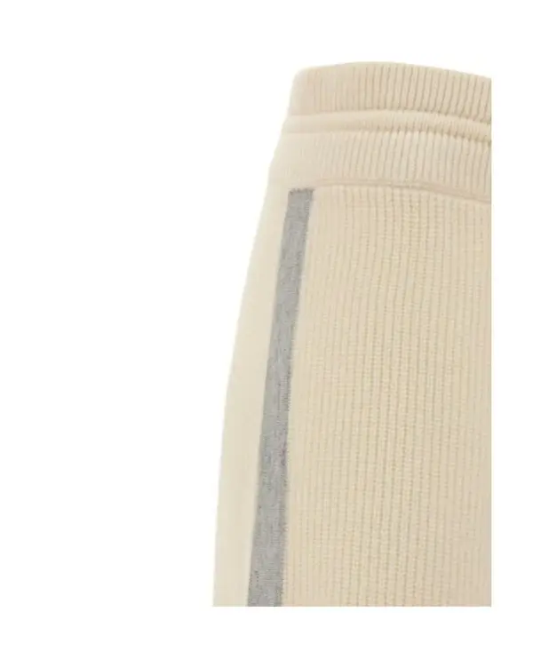 Fabiana Filippi Ribbed Knit Drawstring Trousers With Side Band