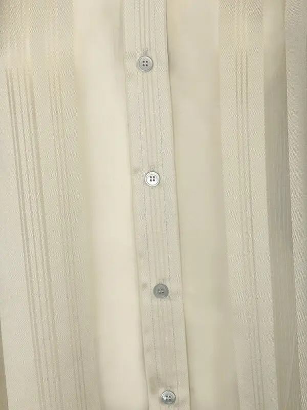Stella McCartney Oversized Sheer Striped Panelled Shirt