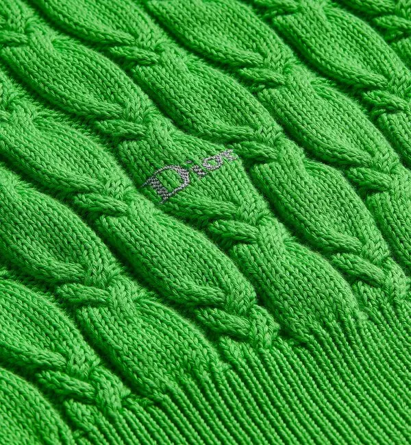 Dior Braided Crewneck Knitted Jumper - Green