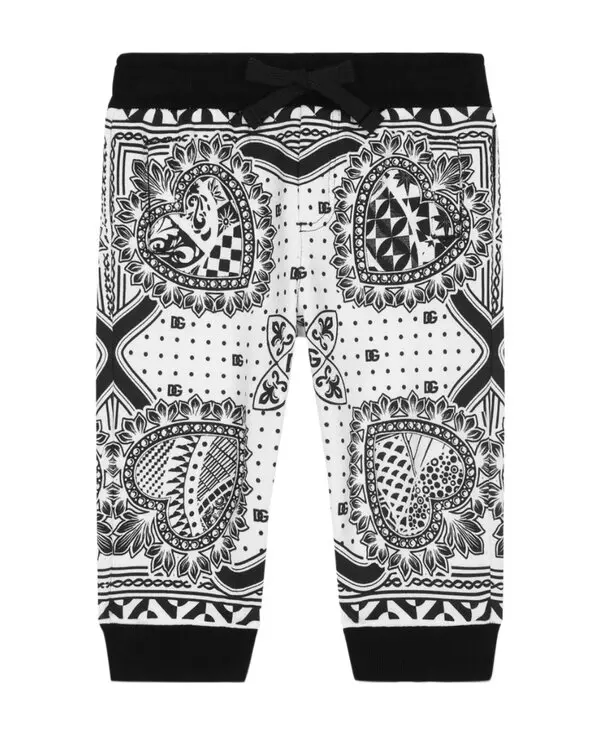 Dolce & Gabbana Bandana-print Jersey Track Pants - Black