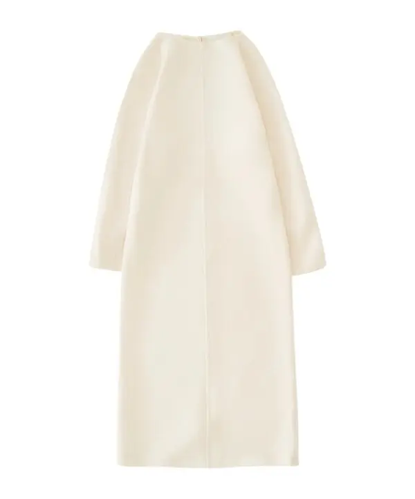 Studio Nicholson Long Sleeve Button Back Midi Dress With Slit