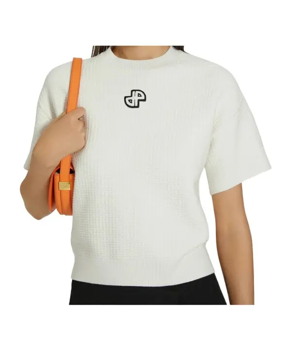 PATOU Short Sleeve 3d Knit Jumper