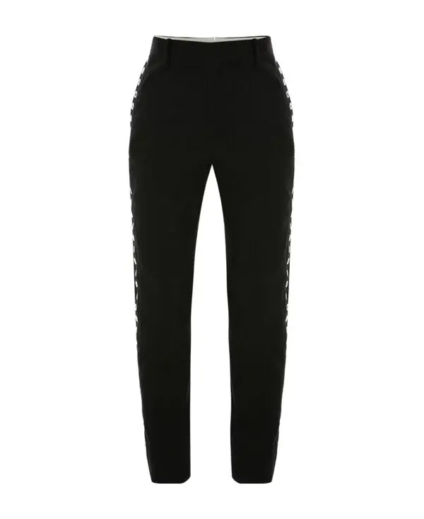 Alexander McQueen Eyelet Detail Slim-cut Trousers