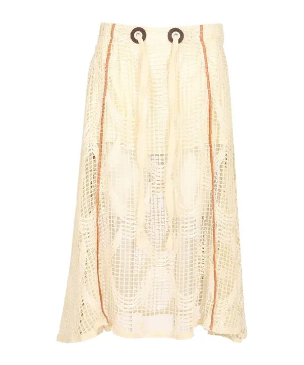 DURAZZI MILANO A-line Midi Skirt - Nude