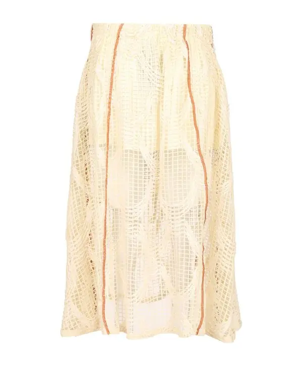 DURAZZI MILANO A-line Midi Skirt - Nude
