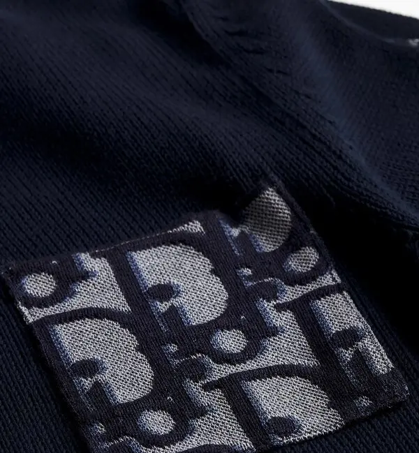 Dior Oblique Jacquard Paneled Crew Neck Sweater