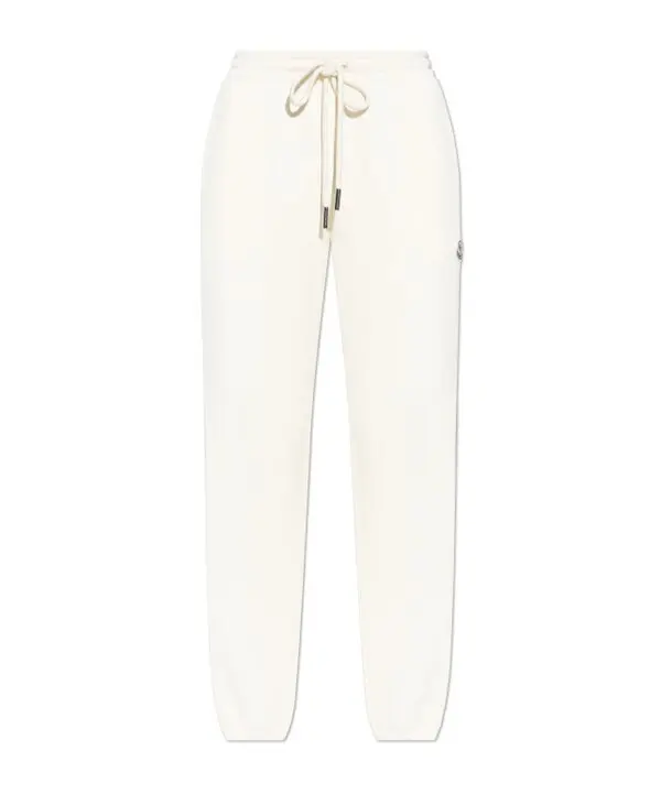Moncler Logo Patch Drawstring Trousers - White