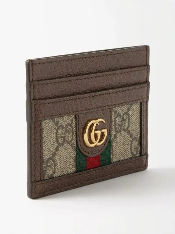 Gucci Ophidia Gg Card Case - Brown