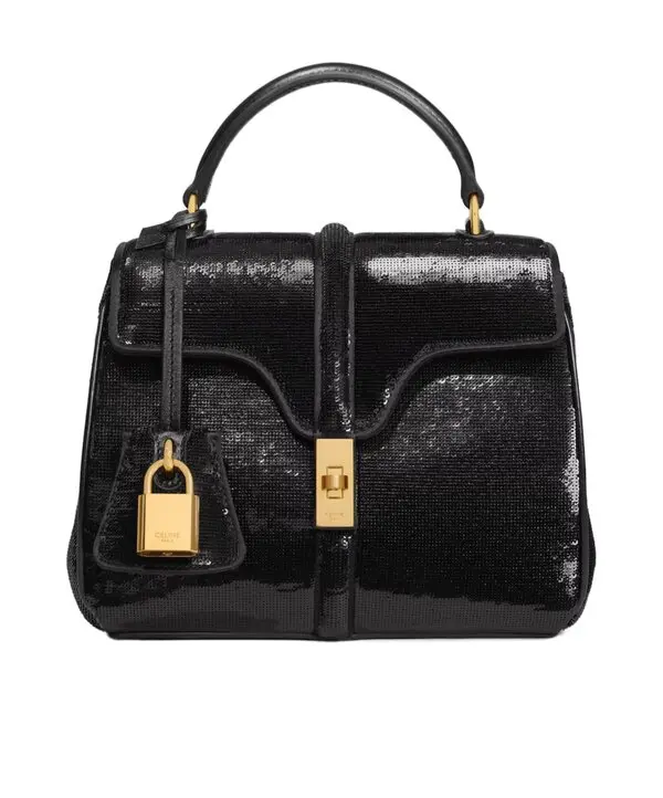 Celine Mini 16 Bag In Sequins And Calfskin