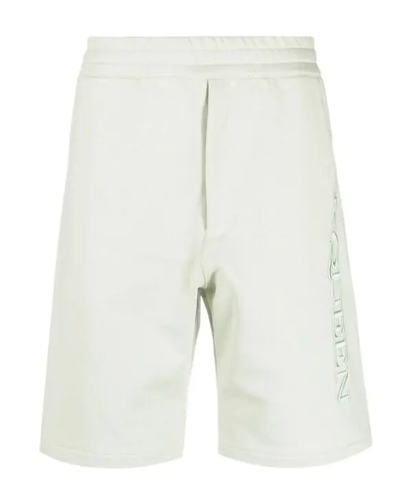 Alexander McQueen Logo Embroidered Bermuda Shorts