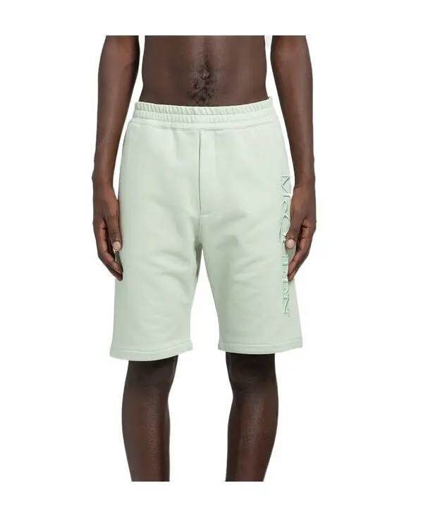 Alexander McQueen Logo Embroidered Bermuda Shorts