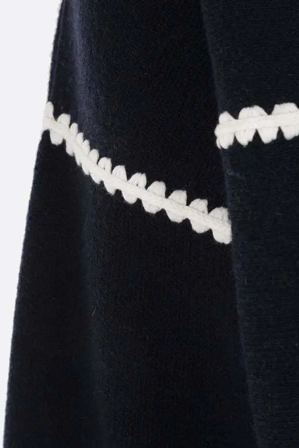 Palm Angels Logo Intarsia Knit Jumper - Black