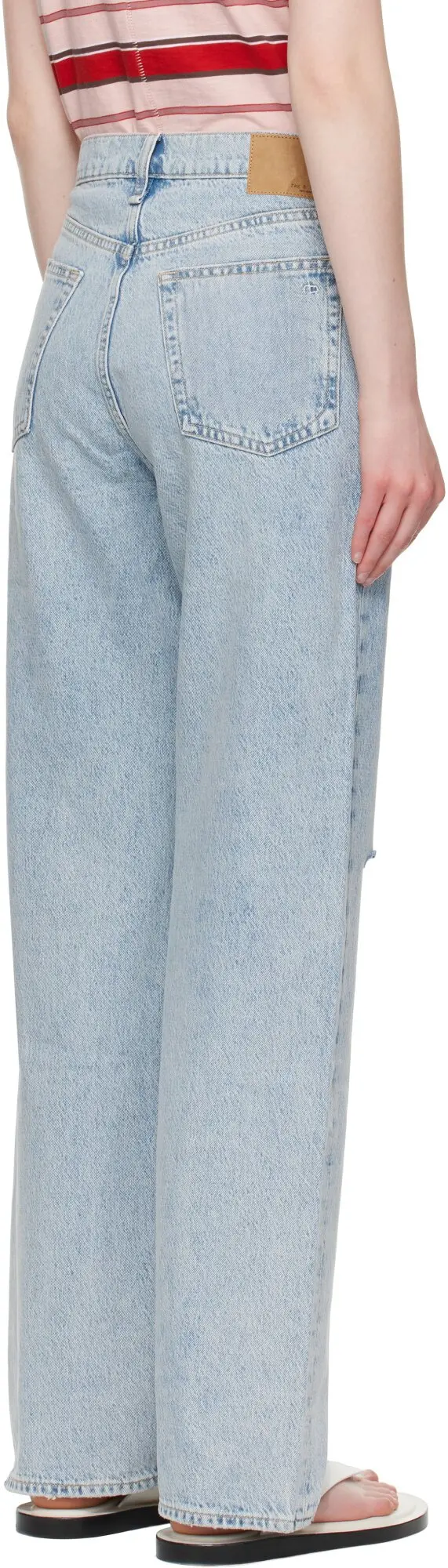 RAG  BONE Rag & Bone High-rise Straight-leg Jeans With Embroidered Logo