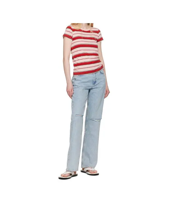 RAG  BONE Rag & Bone High-rise Straight-leg Jeans With Embroidered Logo
