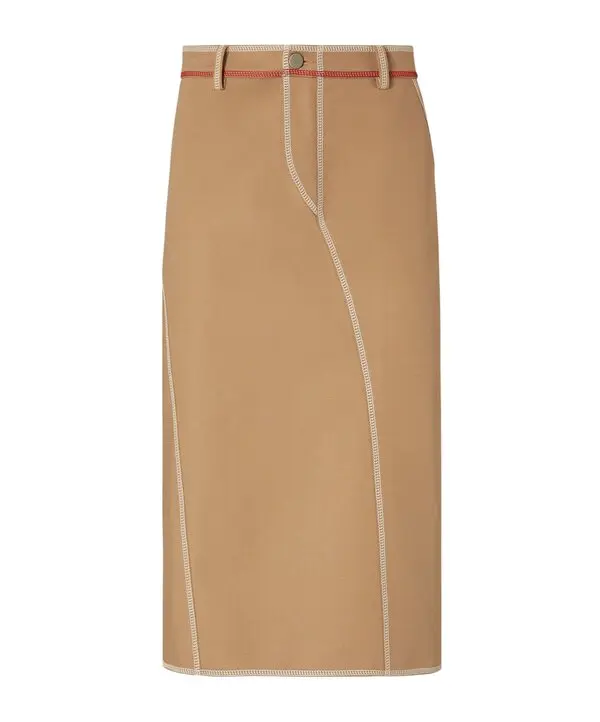 Fendi Dark Cotton Skirt - Beige