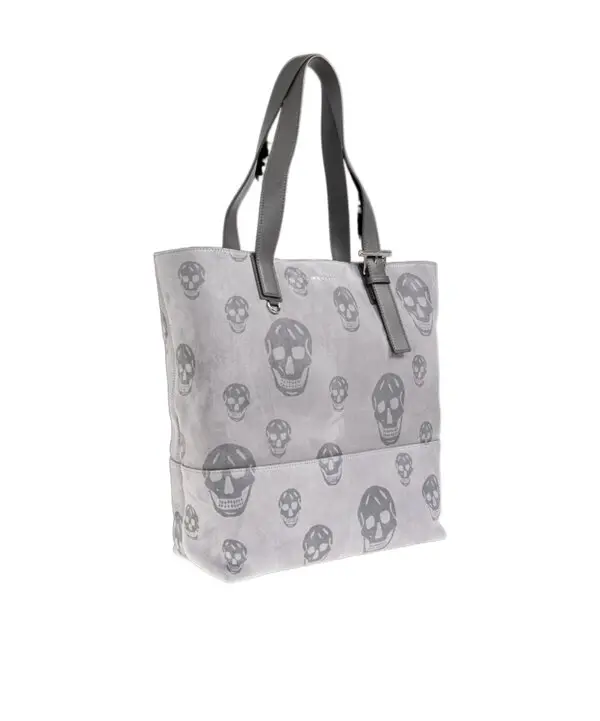Alexander McQueen Skull Printed Tote Bag - Grey