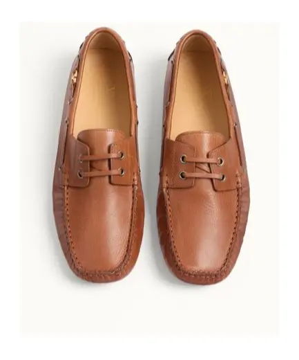 Valentino Garavani S Leather Boat Shoes - Brown