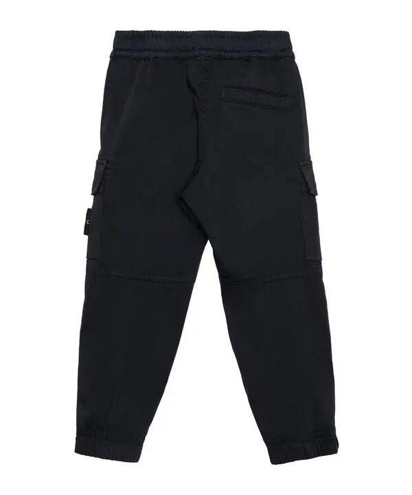 Stone Island Compass-badge Tapered Cargo Trousers - Blue