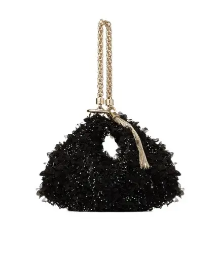 JIMMY CHOO Callie Clutch - Black/light Gold
