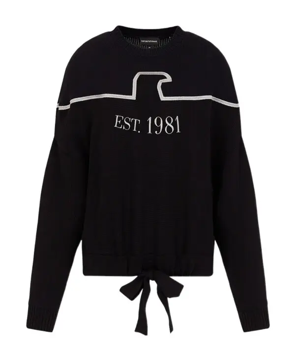 Emporio Armani Embroidered Logo Cotton Jumper