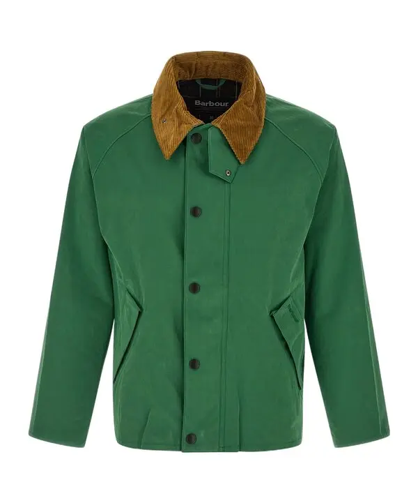 Barbour High-neck Long-sleeved Jacket With Corduroy Collar