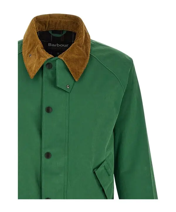 Barbour High-neck Long-sleeved Jacket With Corduroy Collar