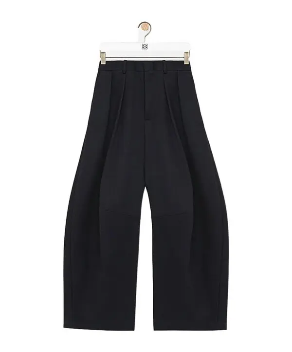 Loewe Barrel Trousers In Cotton And Silk Gabardine