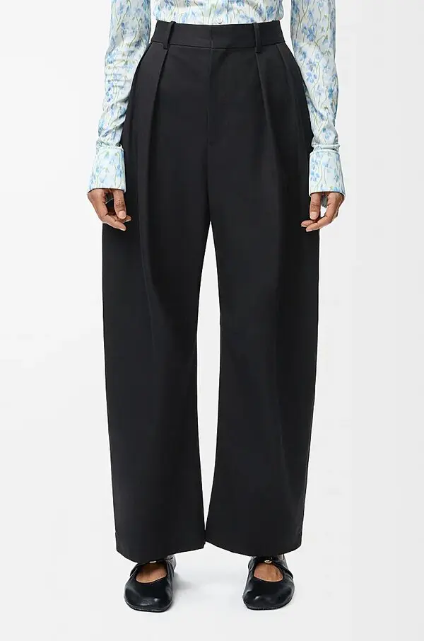 Loewe Barrel Trousers In Cotton And Silk Gabardine