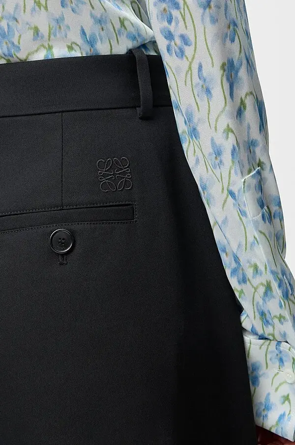 Loewe Barrel Trousers In Cotton And Silk Gabardine