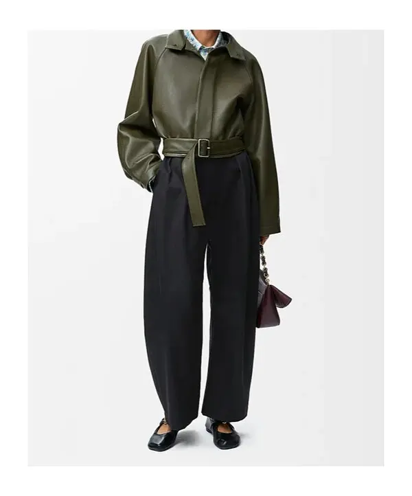 Loewe Barrel Trousers In Cotton And Silk Gabardine