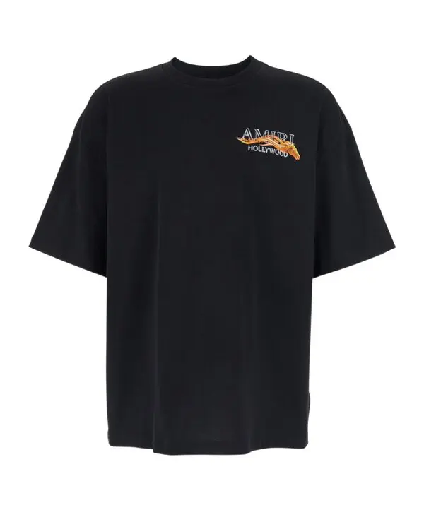 Amiri Logo Printed Crewneck T-shirt - Black