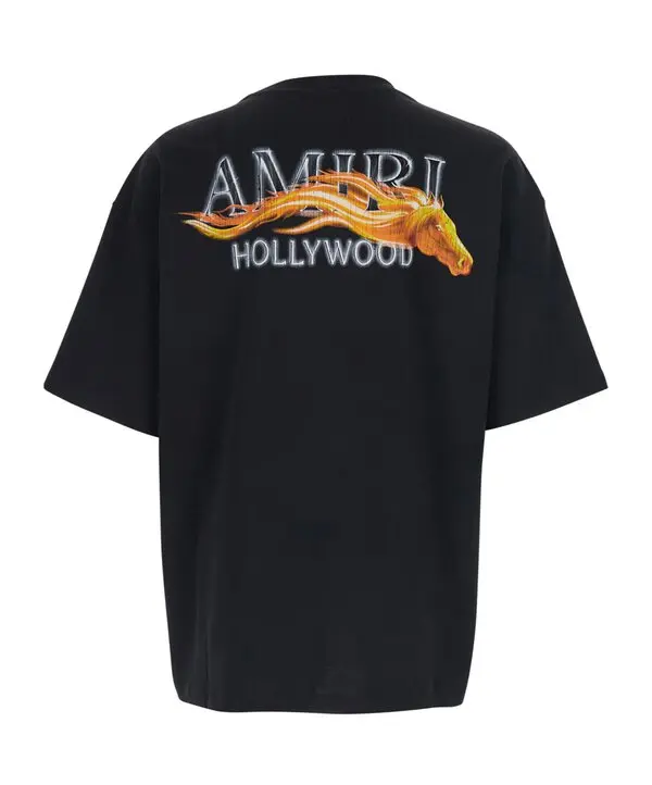 Amiri Logo Printed Crewneck T-shirt - Black