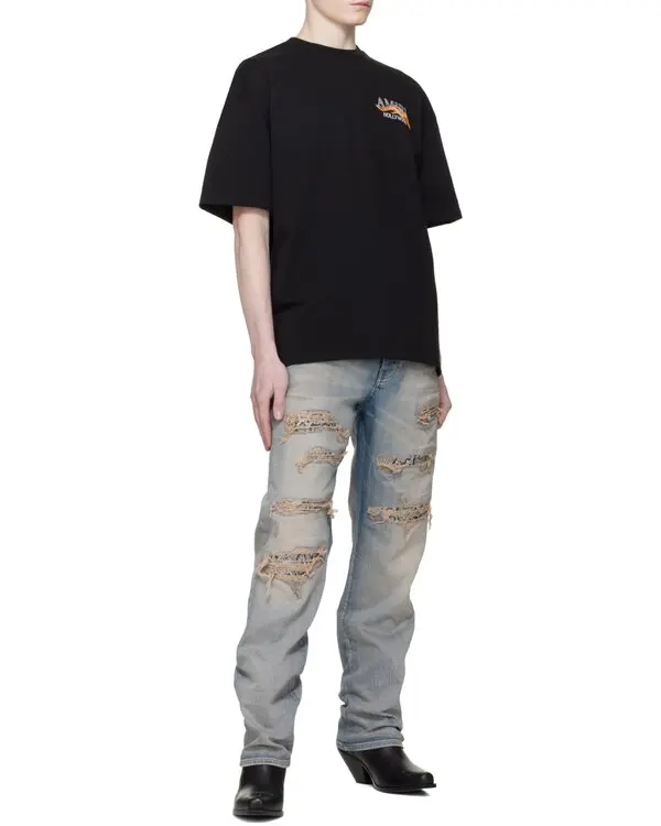 Amiri Logo Printed Crewneck T-shirt - Black