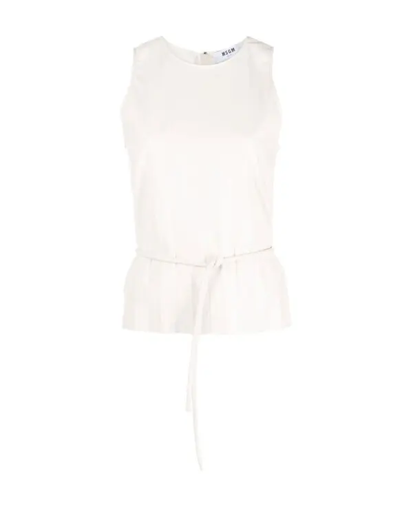 MSGM Sleeveless Vest With Tie Waist