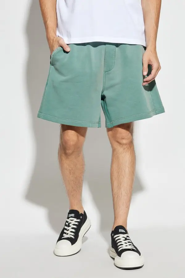 Dsquared2 Embroidered Logo Sweat Shorts - Green