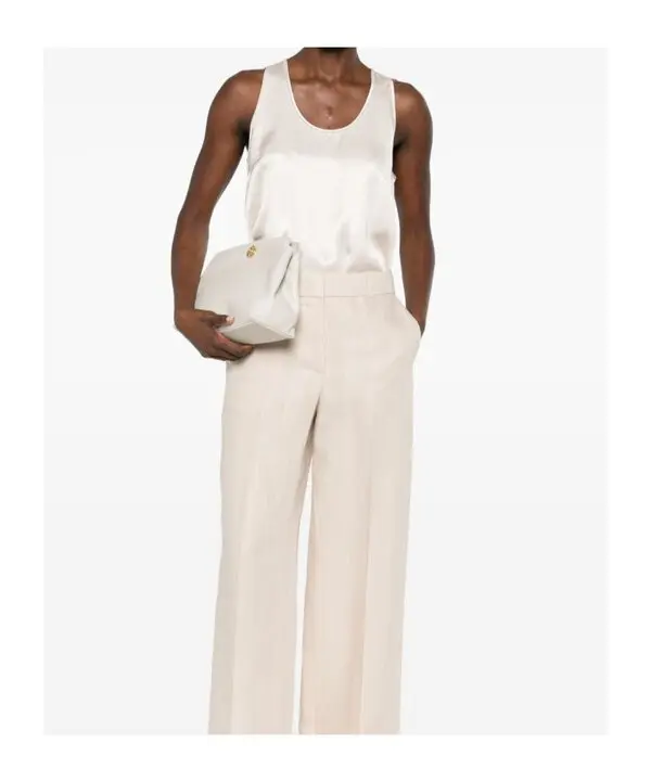 Peserico Sleeveless Scoop Neck Top With Tonal Stitching