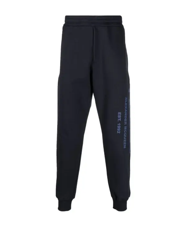 Alexander McQueen Graffiti Logo Printed Sweatpants - Black