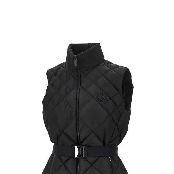 Moncler Quilted Zip-up Vest With Stand Collar