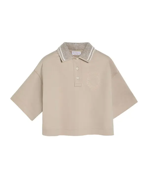 Brunello Cucinelli Sparkling Knit-collar Polo Shirt