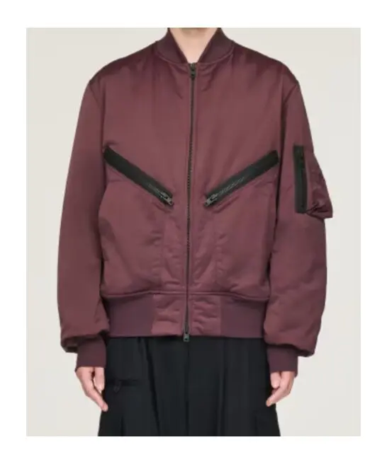 Y3 Oversized Bomber Jacket - Red